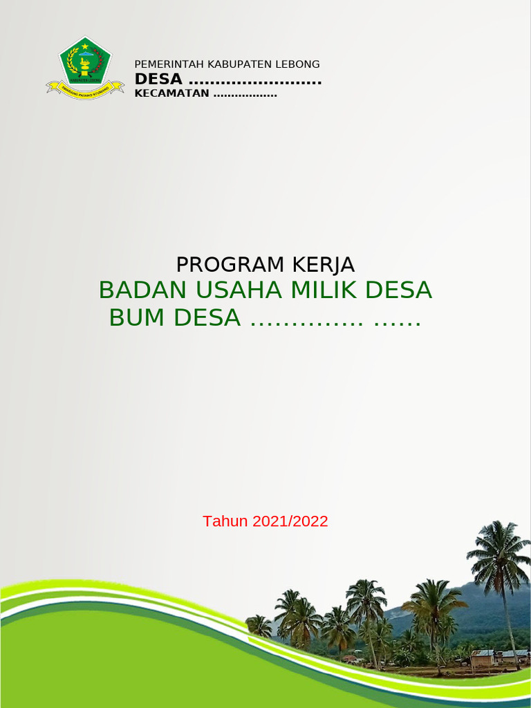 Rencana Program Kerja BUM Desa - LEBONG | PDF