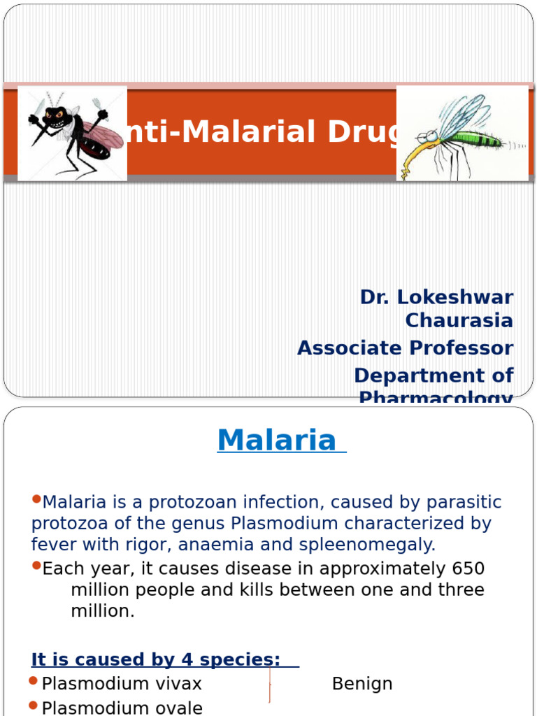 Overview of Anti-Malarial Drugs | PDF | Malaria | Plasmodium