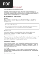 Addressing Judges: A Comprehensive Guide | PDF | Judge | Judiciary Of ...