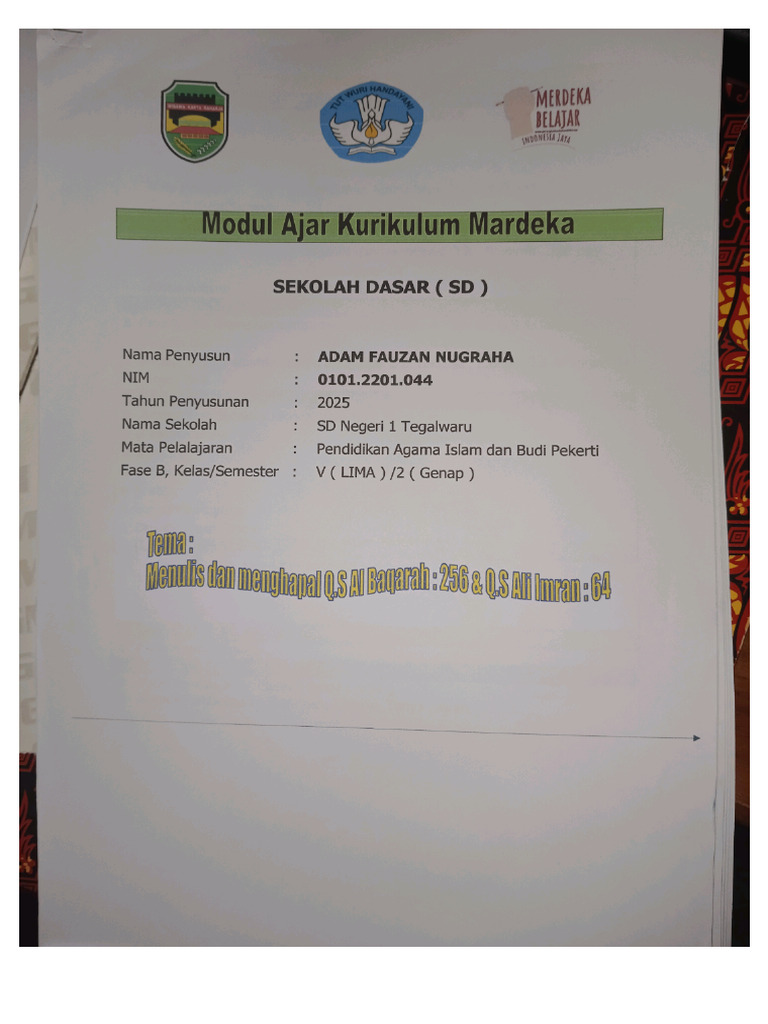 File Modul Ajar Atau RPP . | PDF