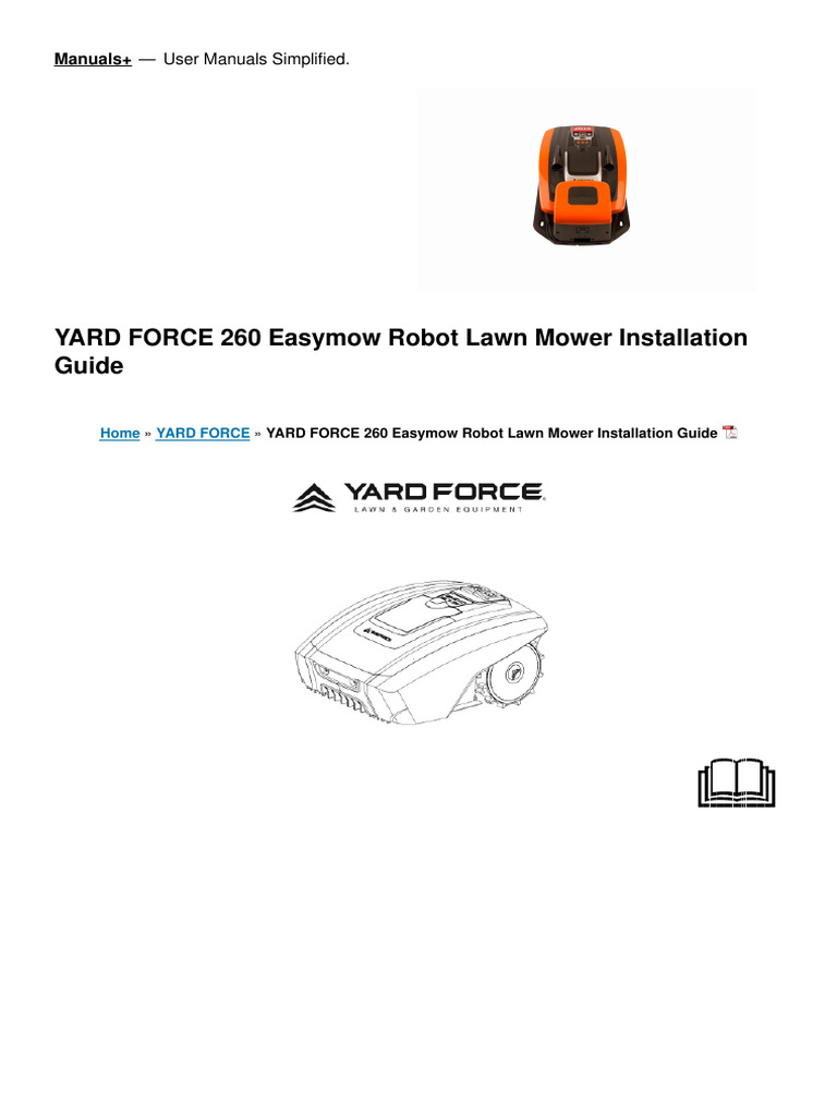 260 Easymow Robot Lawn Mower Manual | PDF | Mower | Lawn Mower