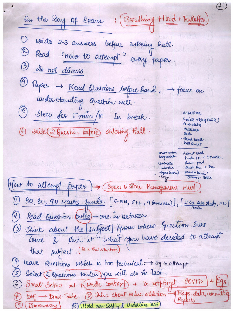 On The Day of Exam and How To Attempt Each GS Paper and Essay | PDF