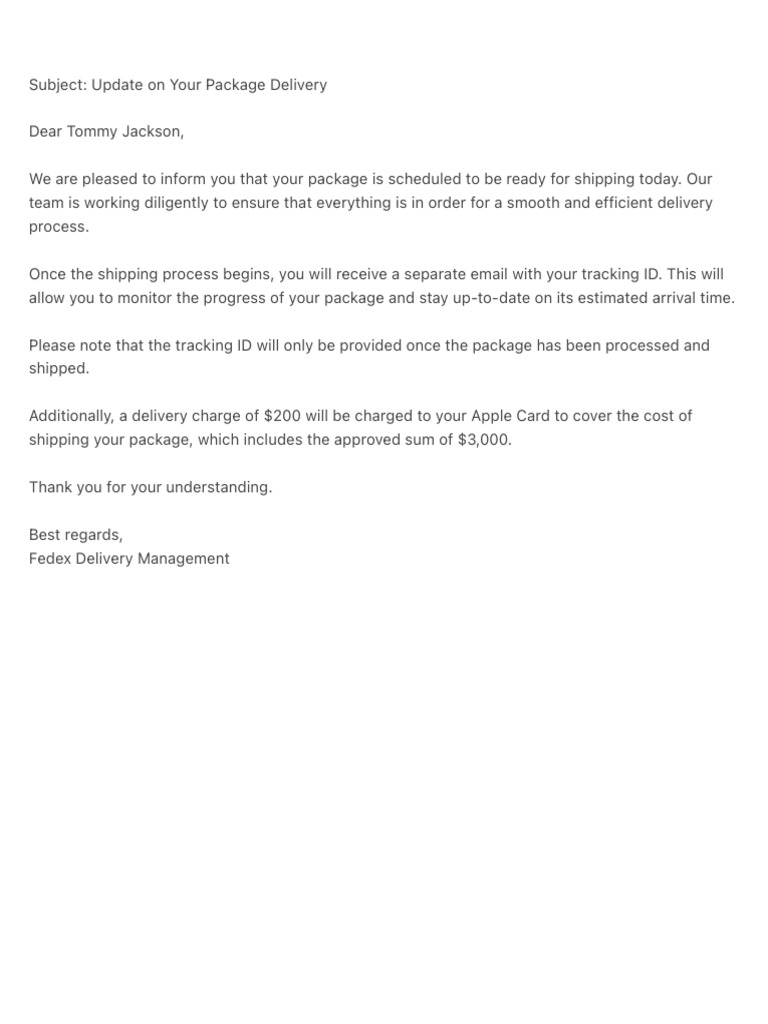 Package Delivery Update & Tracking | PDF