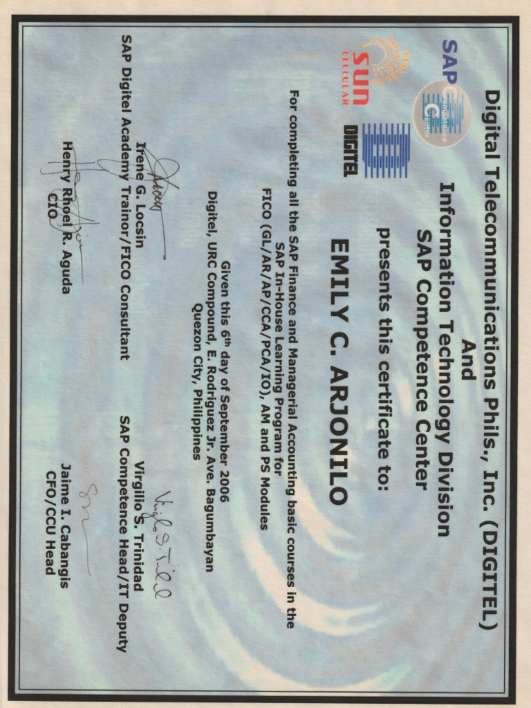 SAP Training Certification | PDF