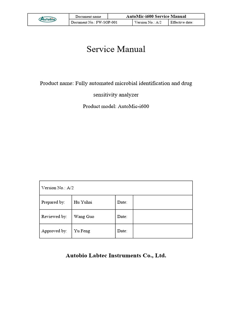 AutoMic-i600 Sercice Manual | PDF | Electrostatic Discharge | Electricity
