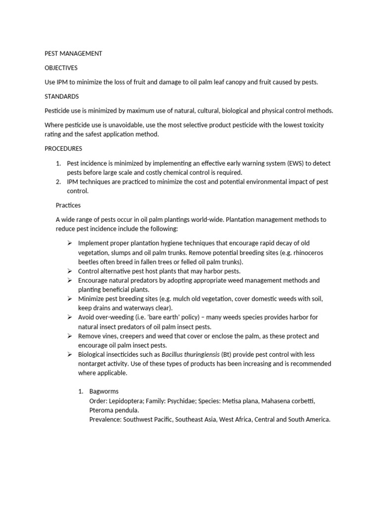 Pest Management | PDF