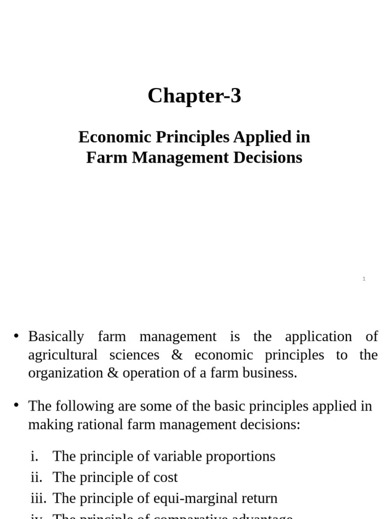 Farm Management Economic Principles | PDF | Profit (Economics ...