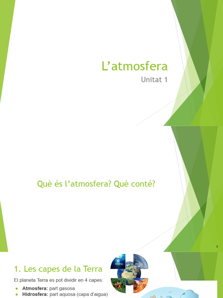 Unitat 1 L'atmosfera | PDF