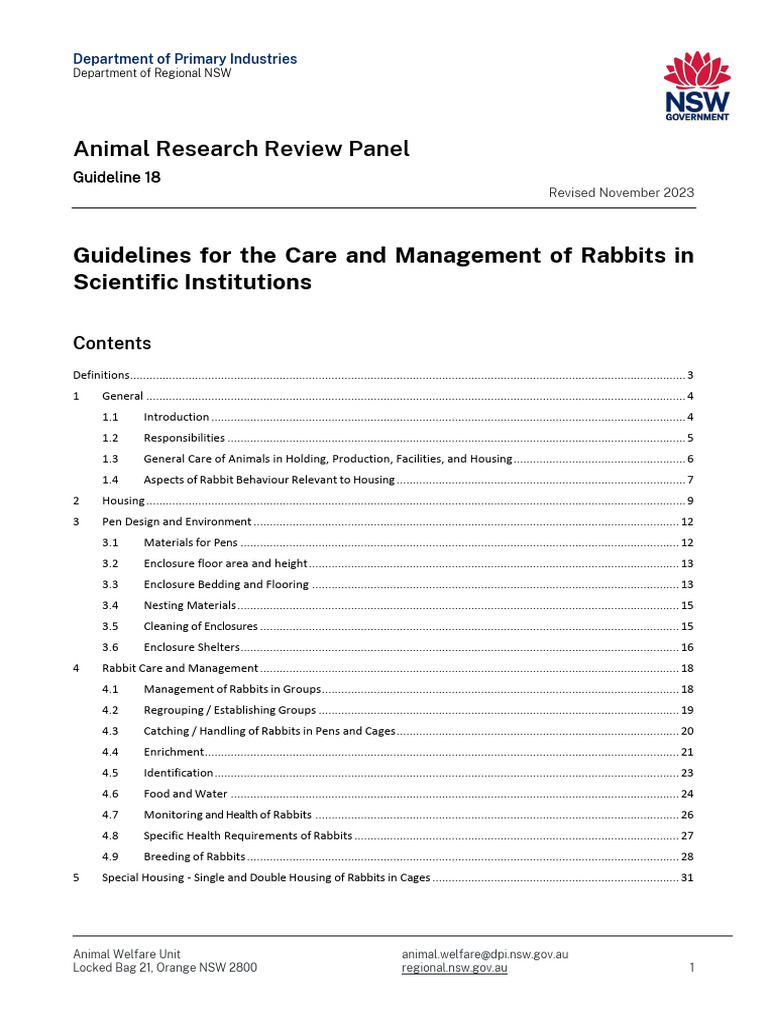 x10.2.1 Guideline 18 ARRP Guidelines For The Care and Management of ...