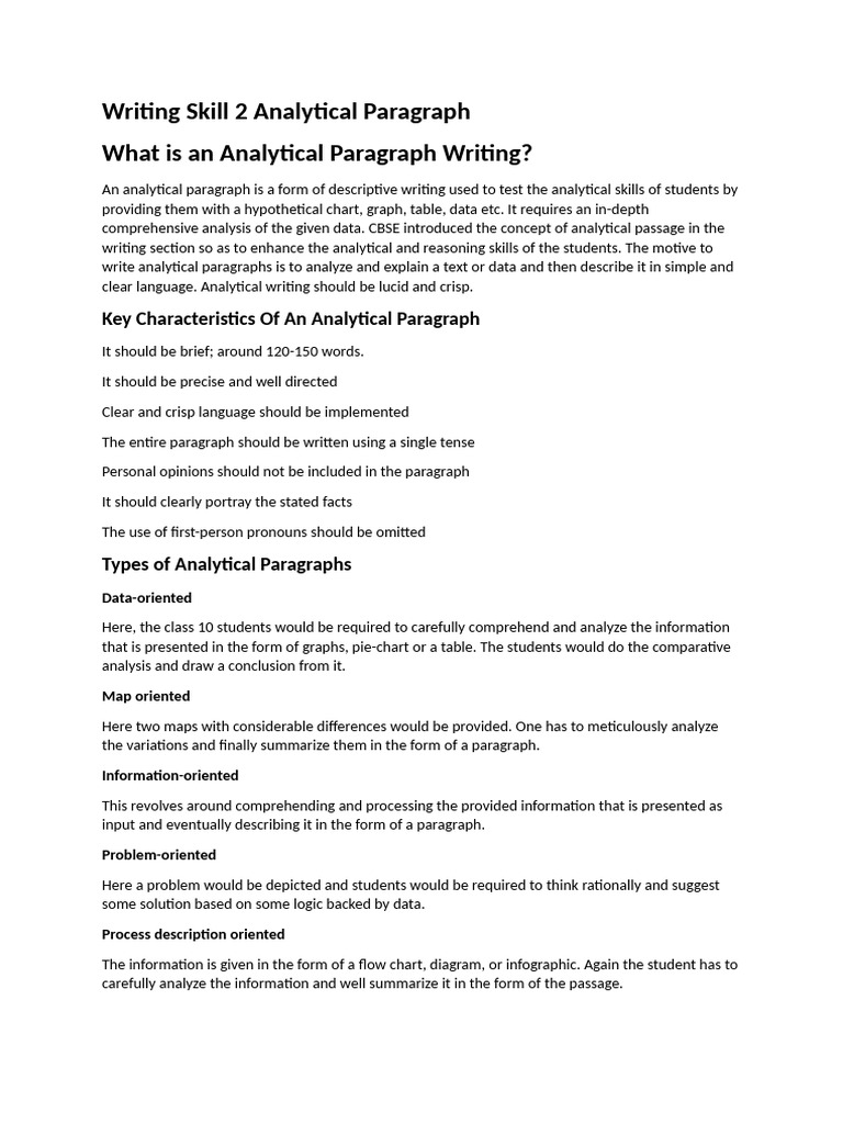 Guide to Writing Analytical Paragraphs | PDF | Climate Change | Pollution