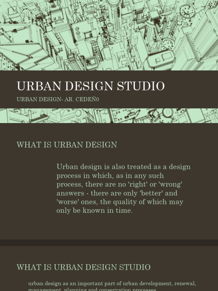 Urban Design Studio | PDF