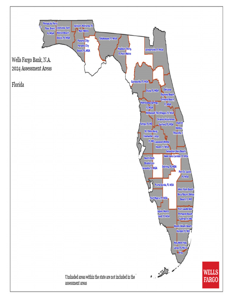 2024 Florida Assessment Areas - Wells Fargo | PDF