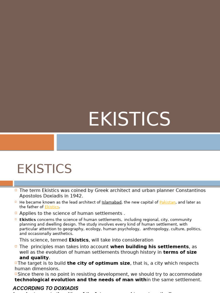 EKISTICS | PDF