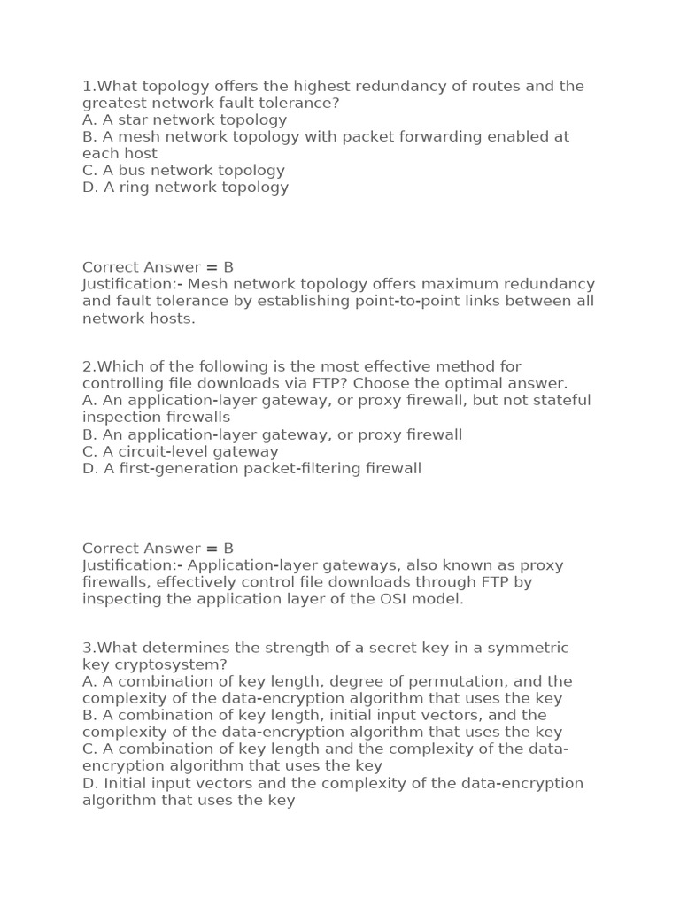 CISA QUESTIONS | PDF | Public Key Cryptography | Virtual Private Network