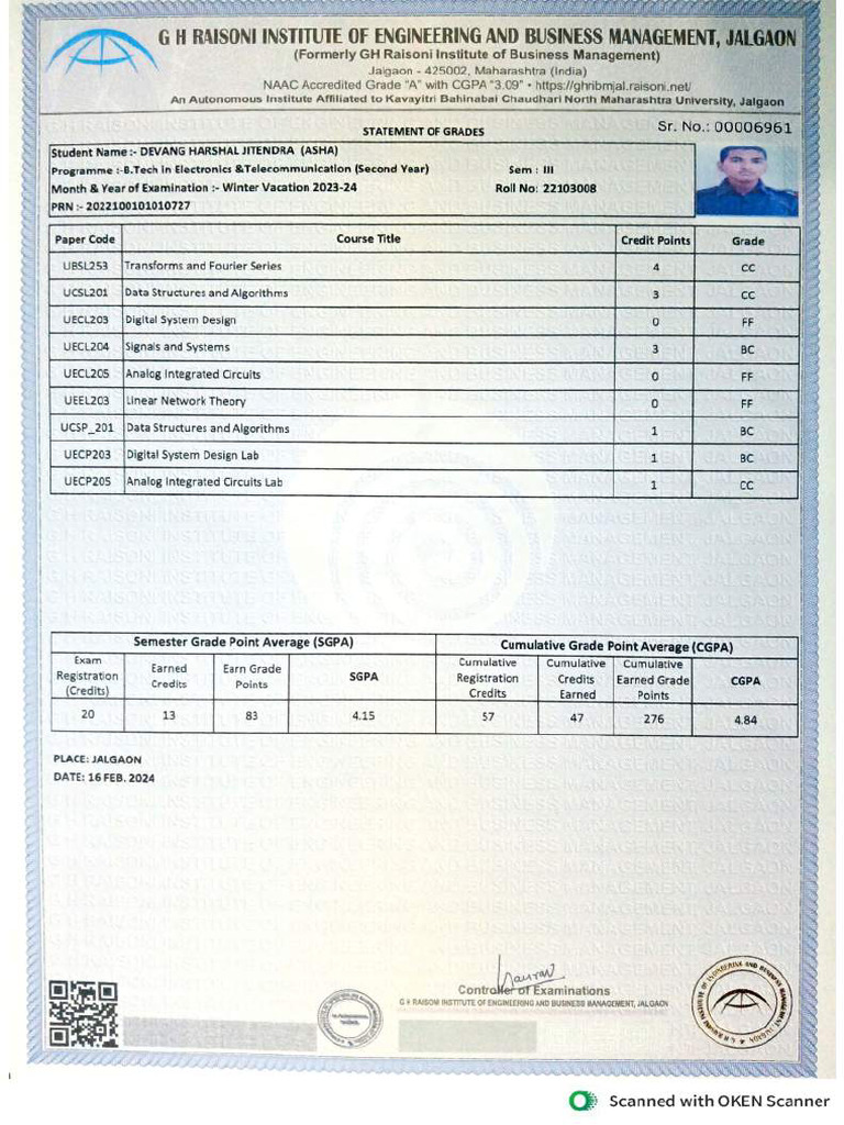 marksheet 2nd year_11zon | PDF