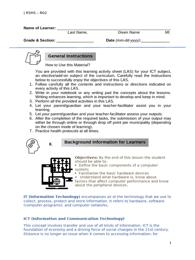 LAS-3 | PDF | Educational Technology | Input/Output