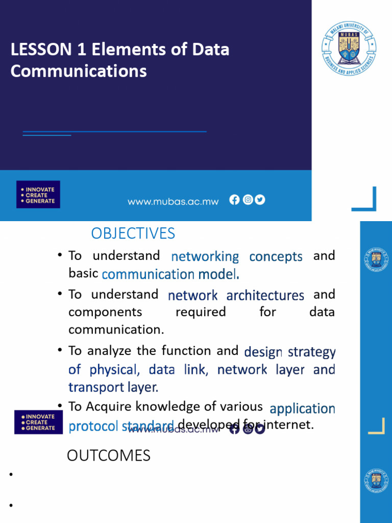Lesson 1 - Elements of Data Communication | PDF | Network Topology ...