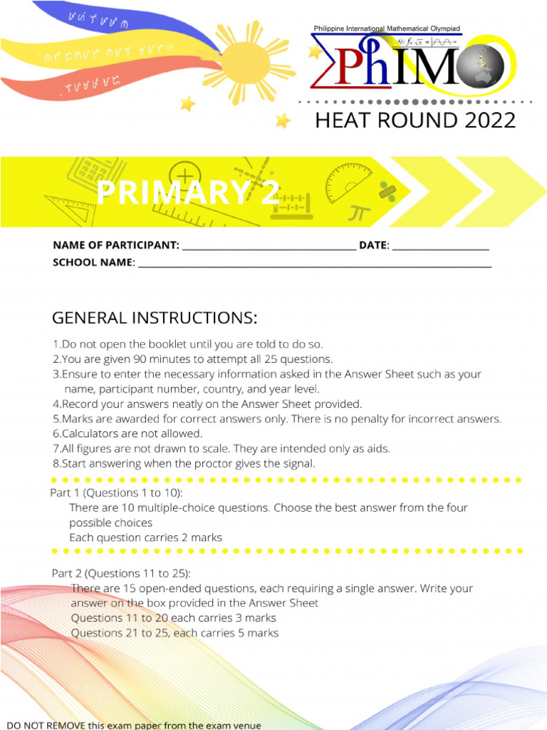 Primary 2 | PDF | Foot (Unit) | Geometry