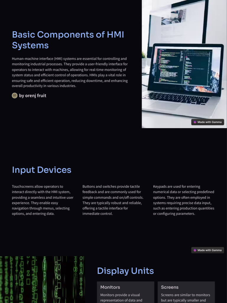 Key Components of HMI Systems | PDF | Programmable Logic Controller ...