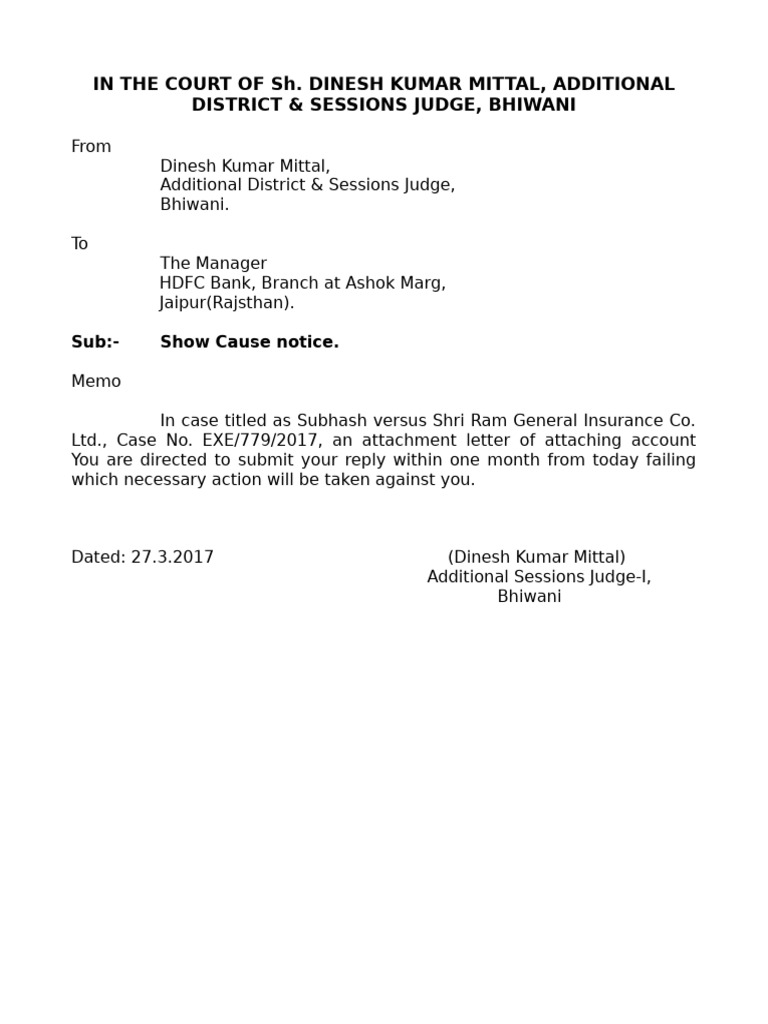 Show cause Notice | PDF | Legal Action | Criminal Law
