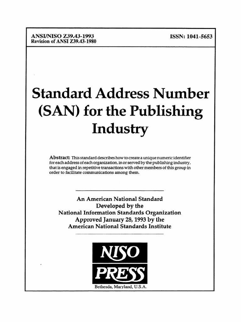 ANSI_NISO_Z39_43_1993 | PDF | Books | File Transfer Protocol