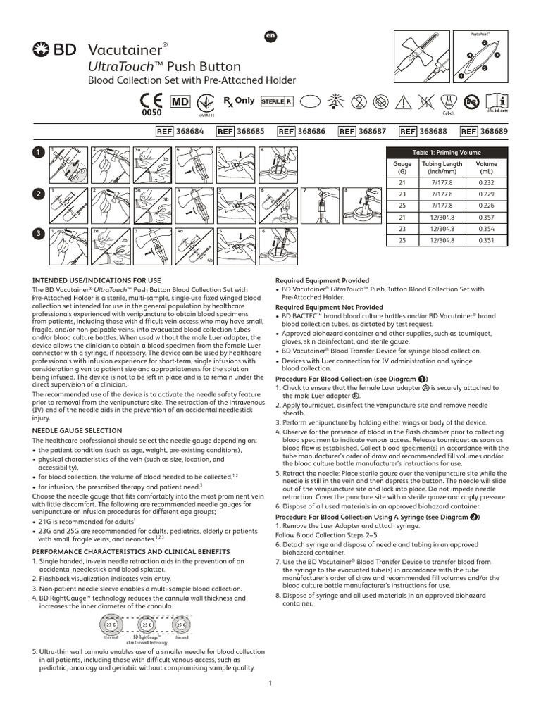 ZMG - VDP40507-WEB - EN - A - 01 368689 - BD Vacutainer® UltraTouch ...