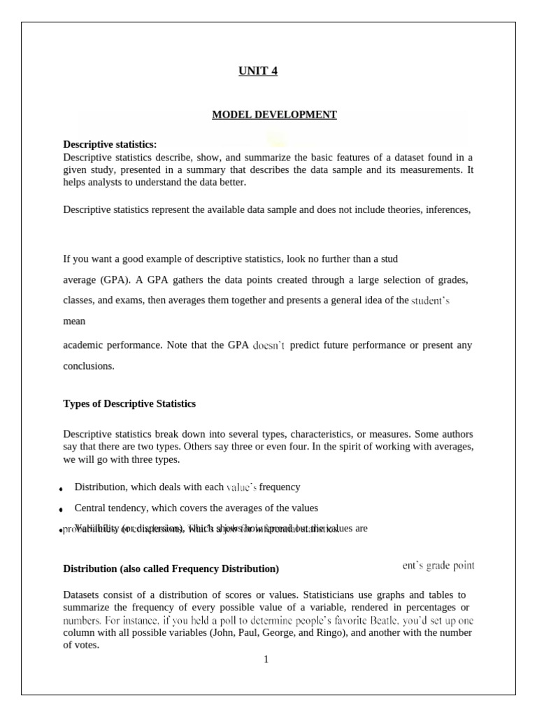 Ds Notes Unit Iii Pdf Skewness Statistics