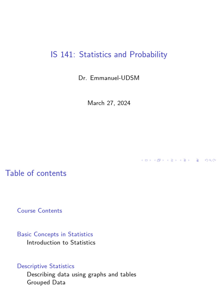 Lecture - 1 Introduction To Statistics | PDF | Probability Distribution ...