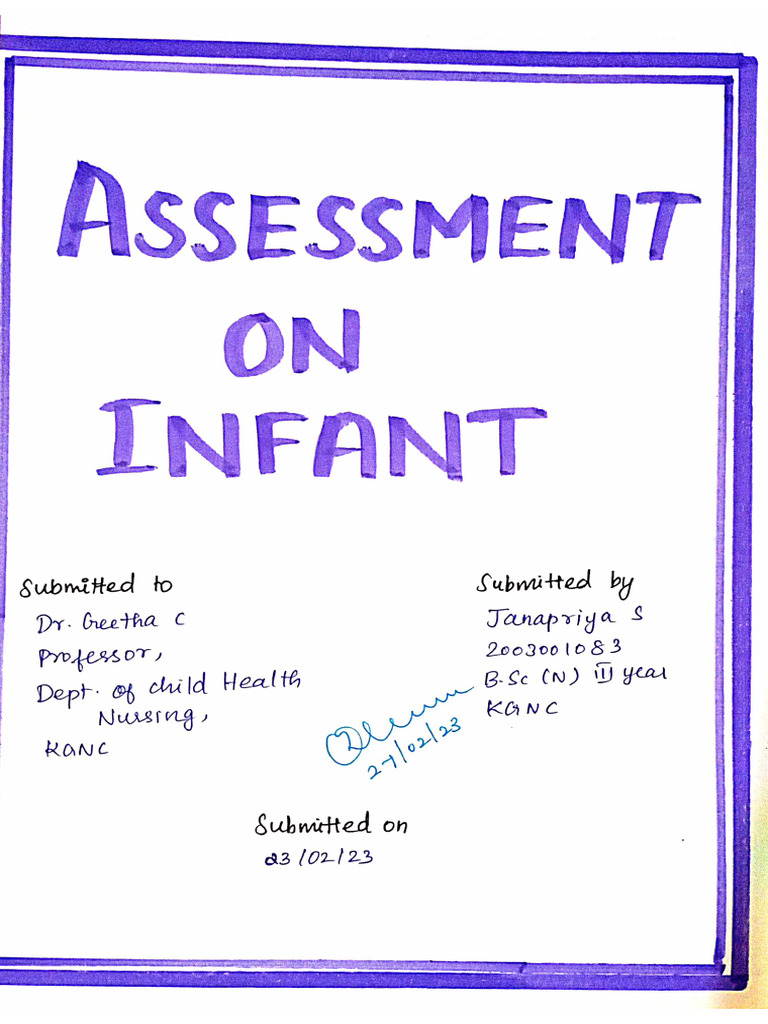Assessment On Infant | PDF
