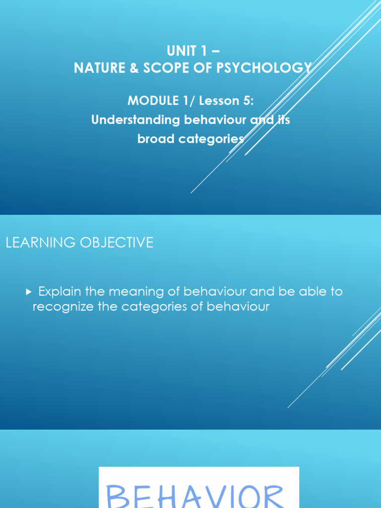 UNIT 1 – Module 1 Lesson 5 | PDF