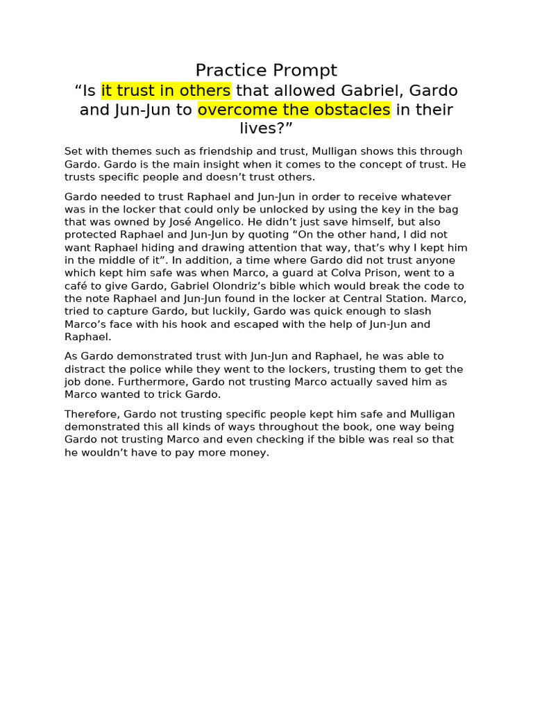 Practice Prompt | PDF