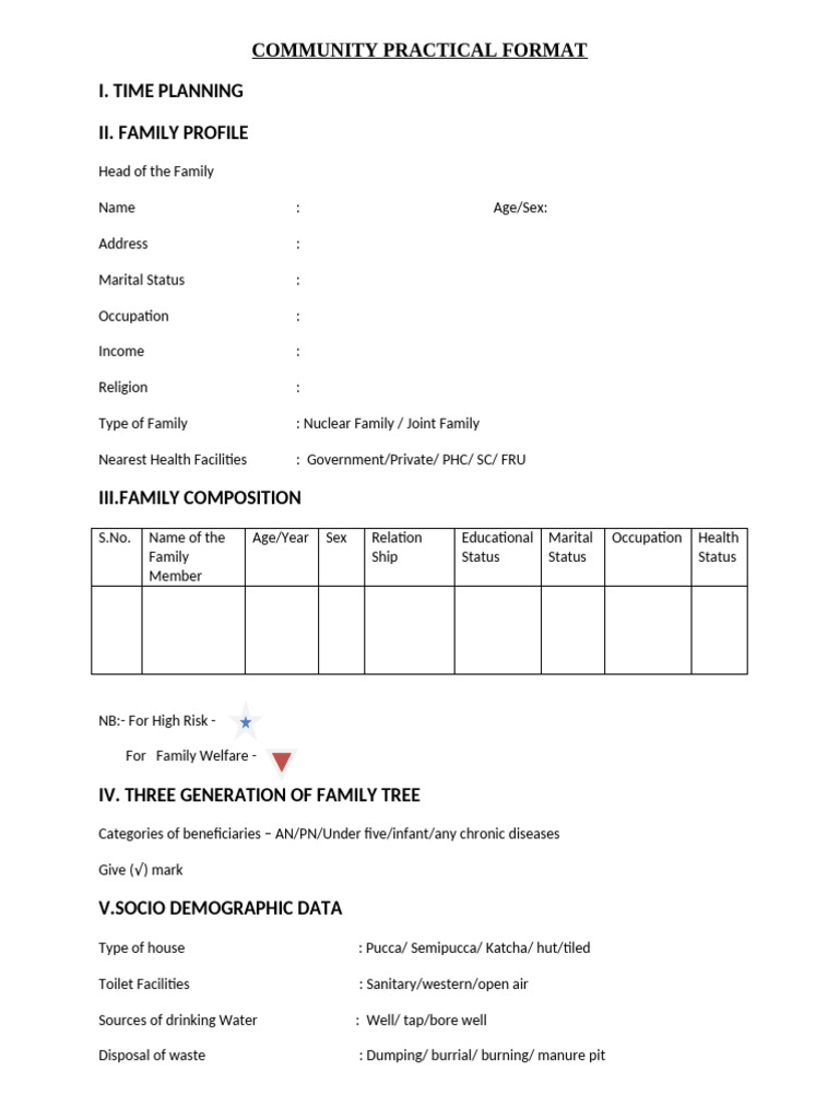 CHN-II Practical Exam Format - B.SC (N) | PDF | Breastfeeding ...