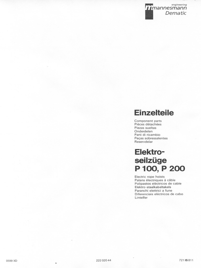 Demag - P100 + P200 - Einzelteile | PDF