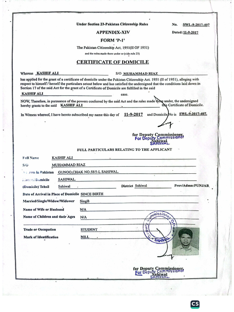 Kashif Ali Documents | PDF