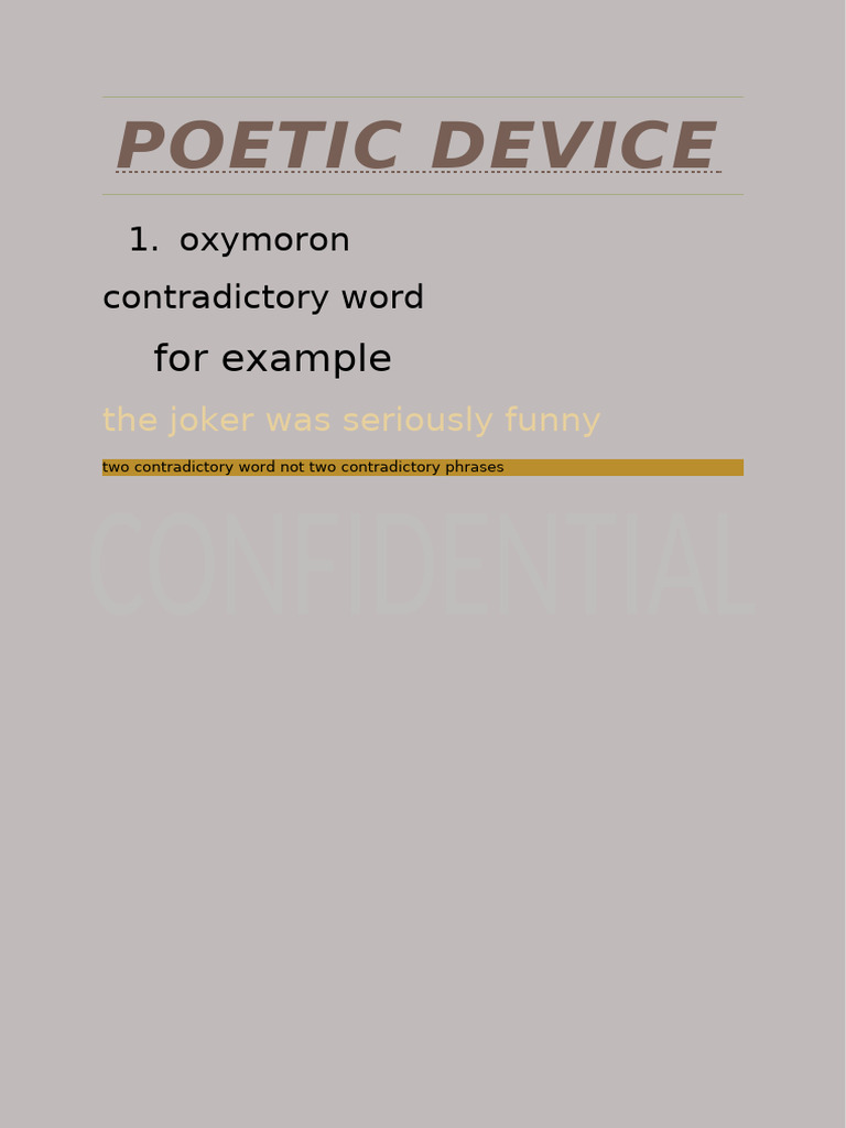 Poetic Device | PDF