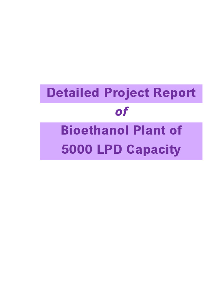 Bioethanol Production Plant | PDF | Biofuel | Gasoline