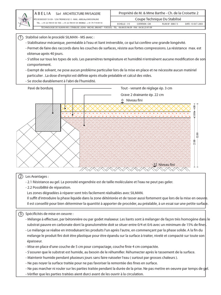 Coupe Technique Stabilisé SILMAN | PDF | Matériaux