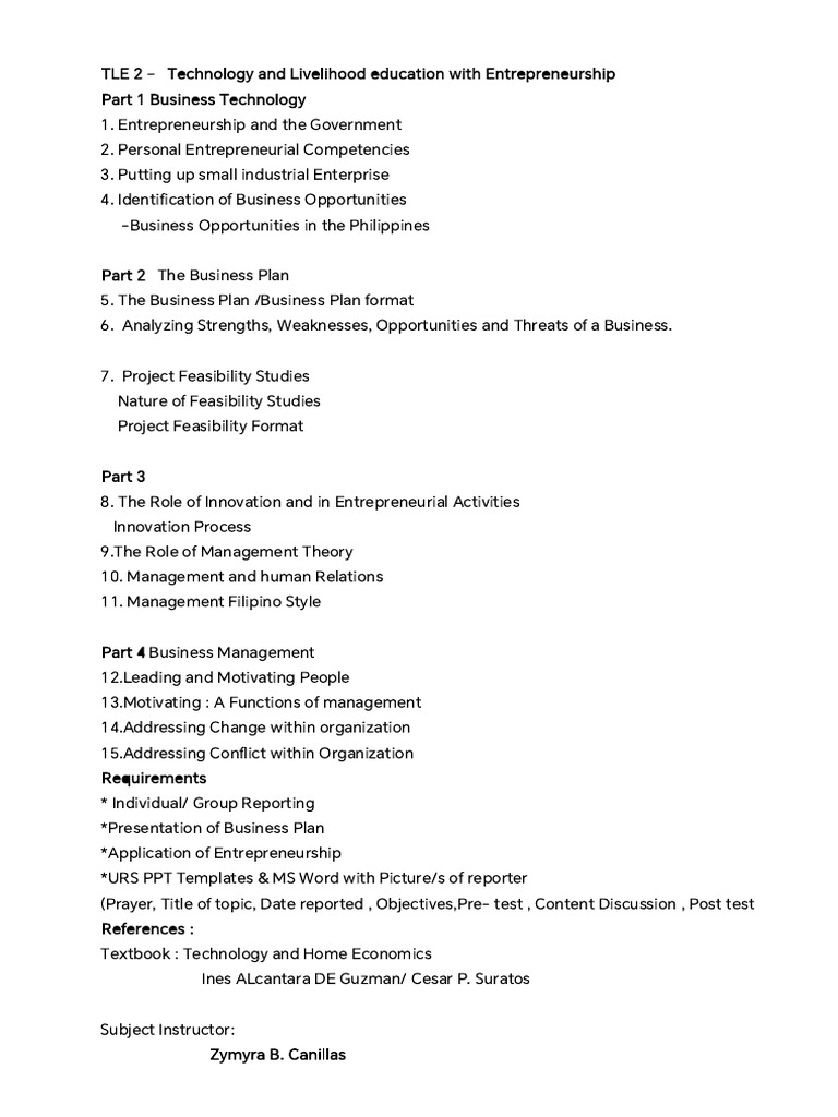 Tle 2 Module in The Making | PDF | Feasibility Study | Entrepreneurship