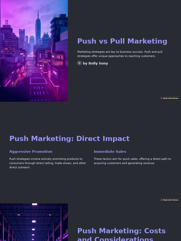 Push vs Pull Marketing Strategies Explained | PDF