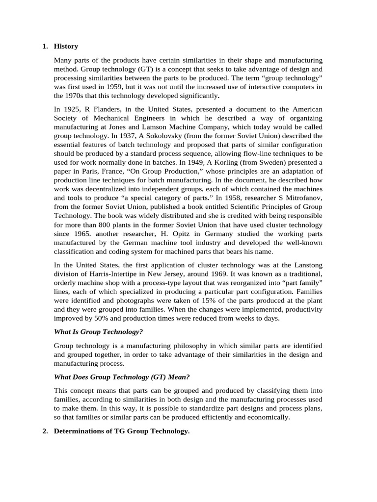 GROUP TECHNOLOGY | PDF