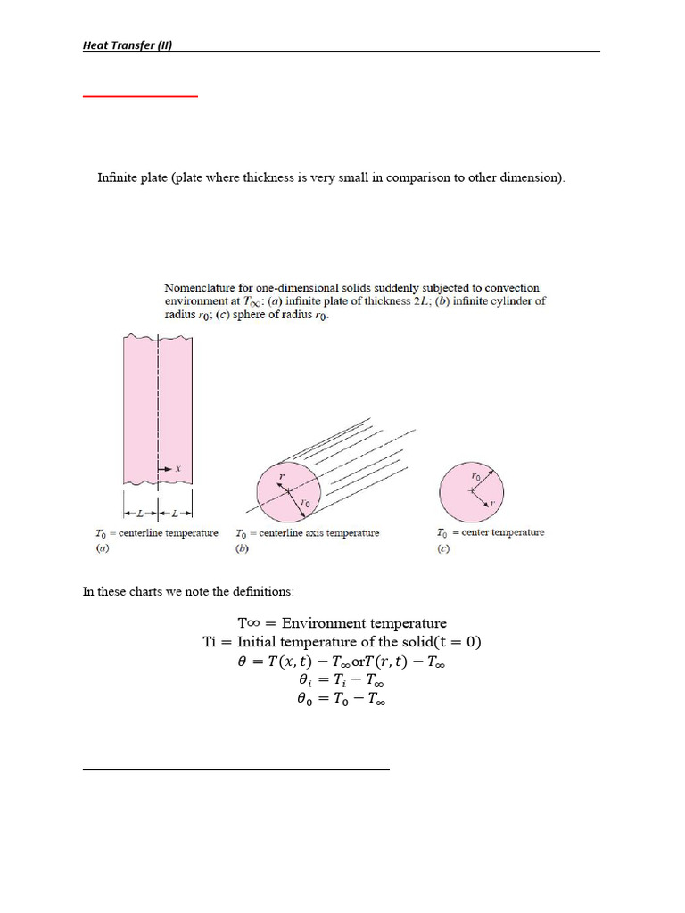 Unsteady-State Conduction (Heisler Charts) Lecture | PDF | Physical ...
