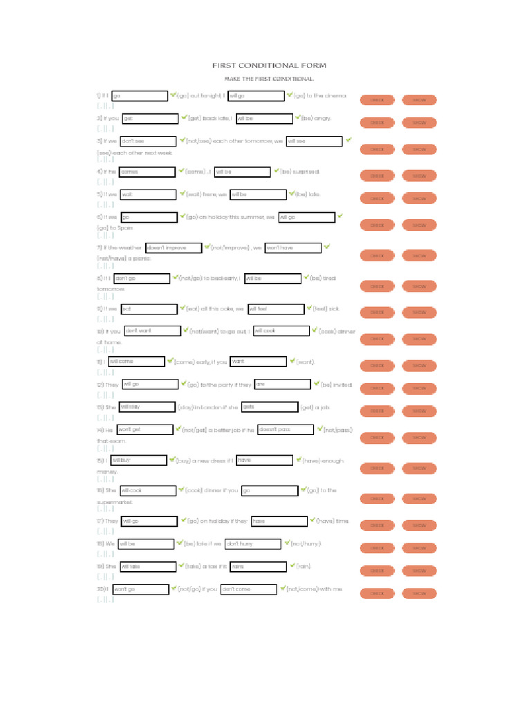Conditionals (Mateo P. Pérez) | PDF