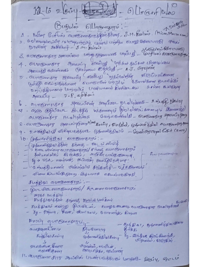 12th Economics Handwritten Notes | PDF