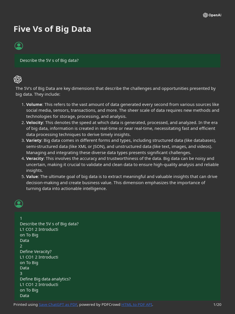 BDA U1 ANS | PDF | Big Data | Analytics