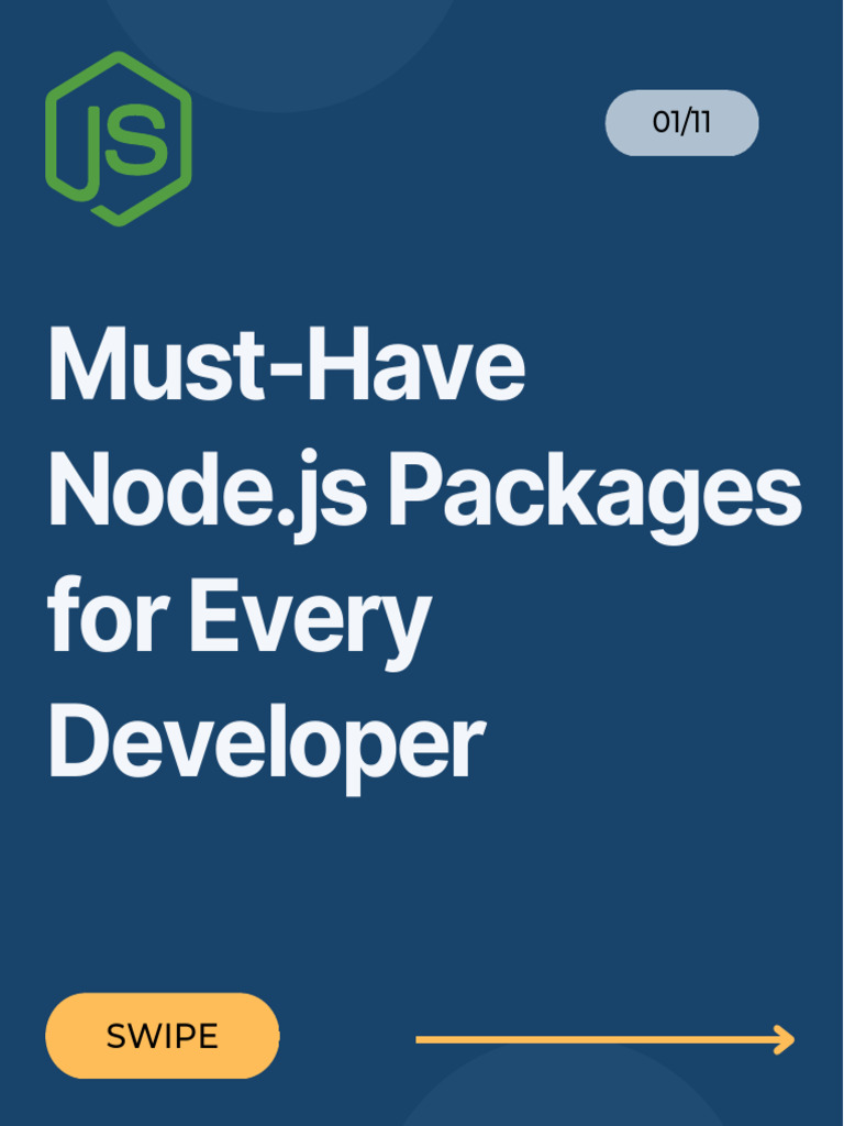 Essential Node.js Packages for Developers | PDF
