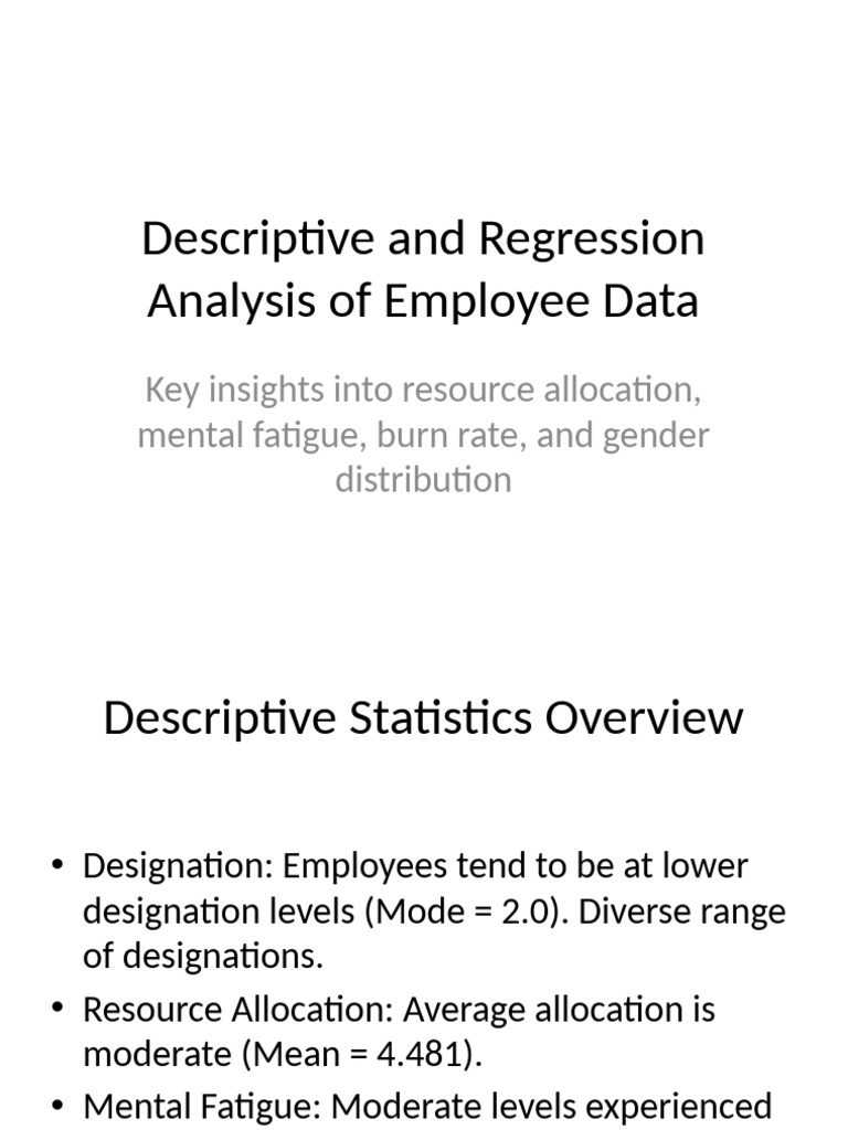 Employee Data Analysis Presentation | PDF