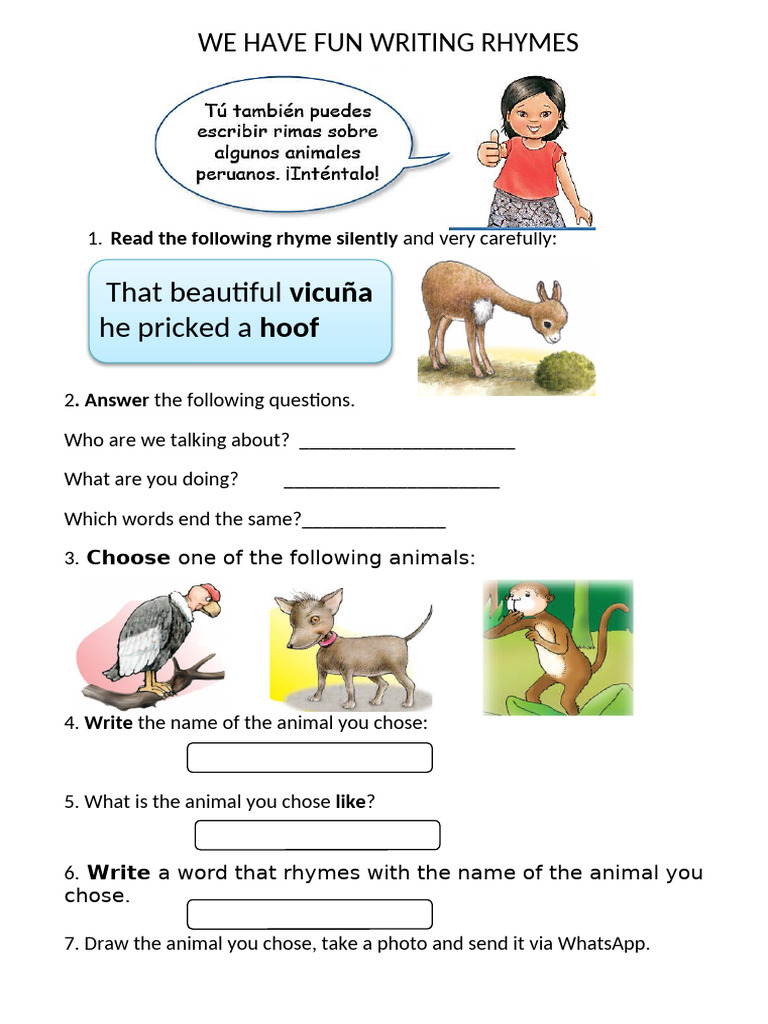 WE HAVE FUN WRITING RHYMES Final | PDF