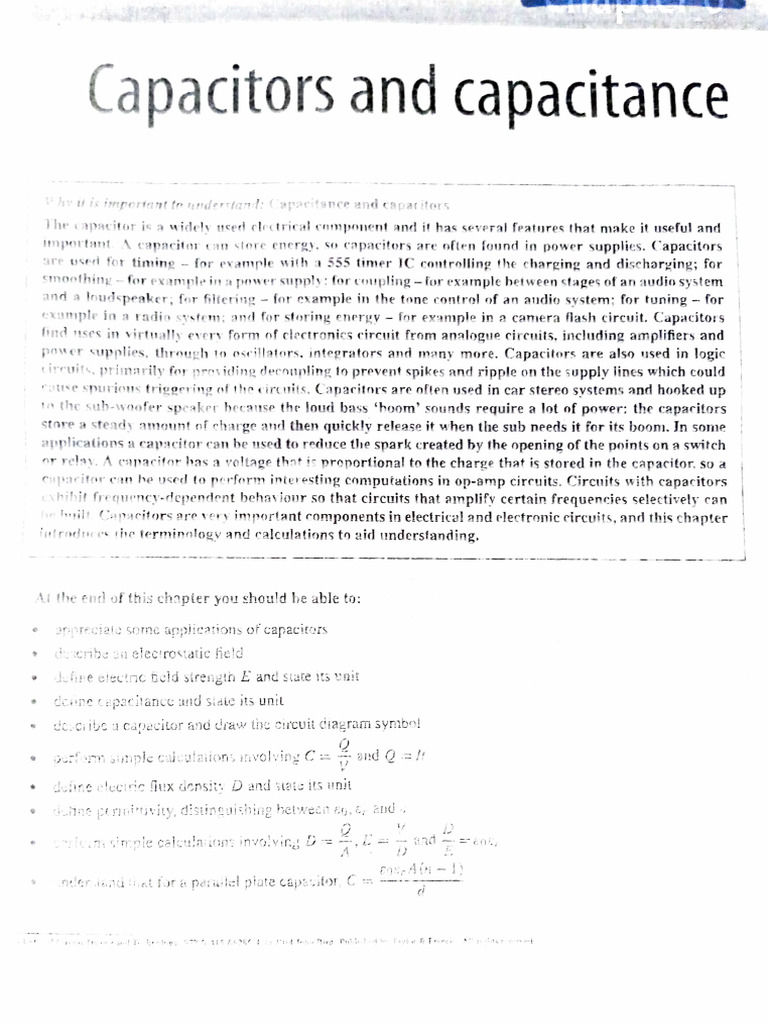 Capacitors & Capacitance | PDF | Capacitor | Capacitance