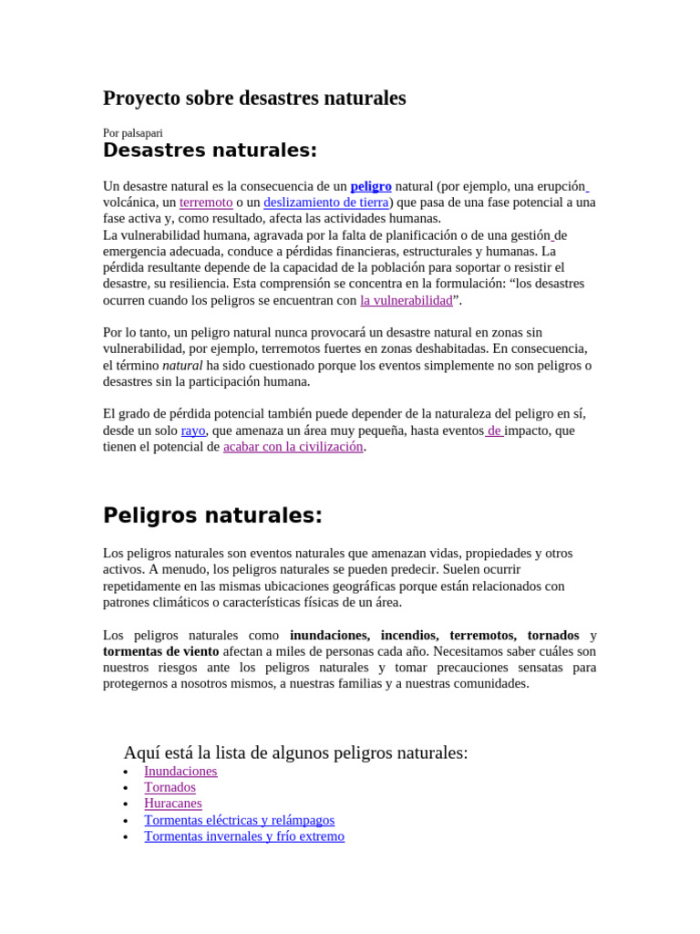 Desastres Naturales y su Impacto | PDF | Ciclones tropicales | Tsunami