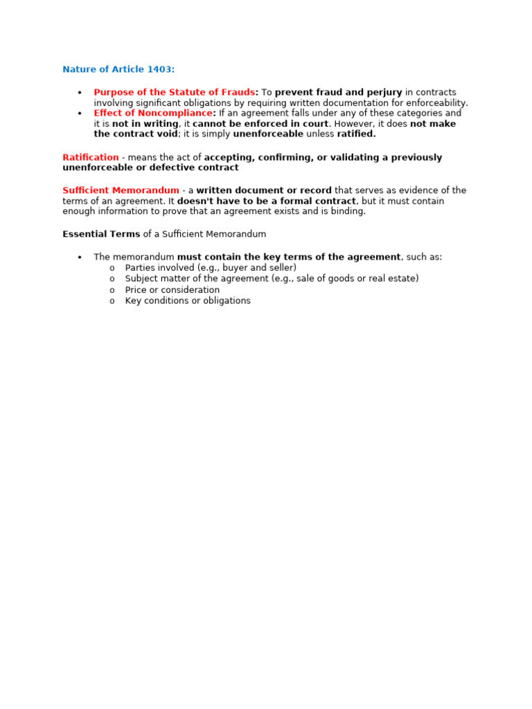 Oblicon (Unenforceable Contracts) | PDF